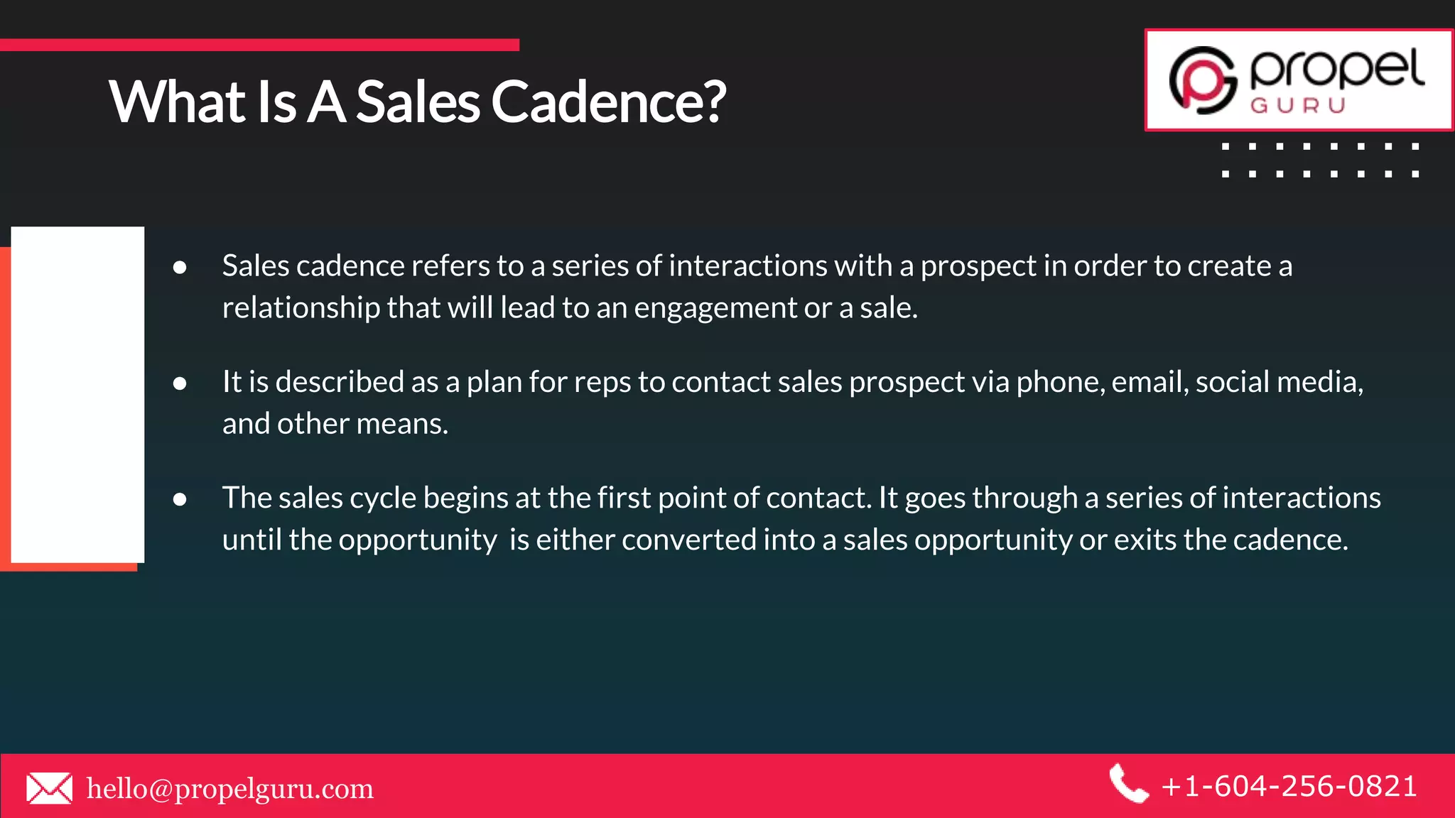 Sales Prospecting Cadence - The Guru's Mantra | PPTX