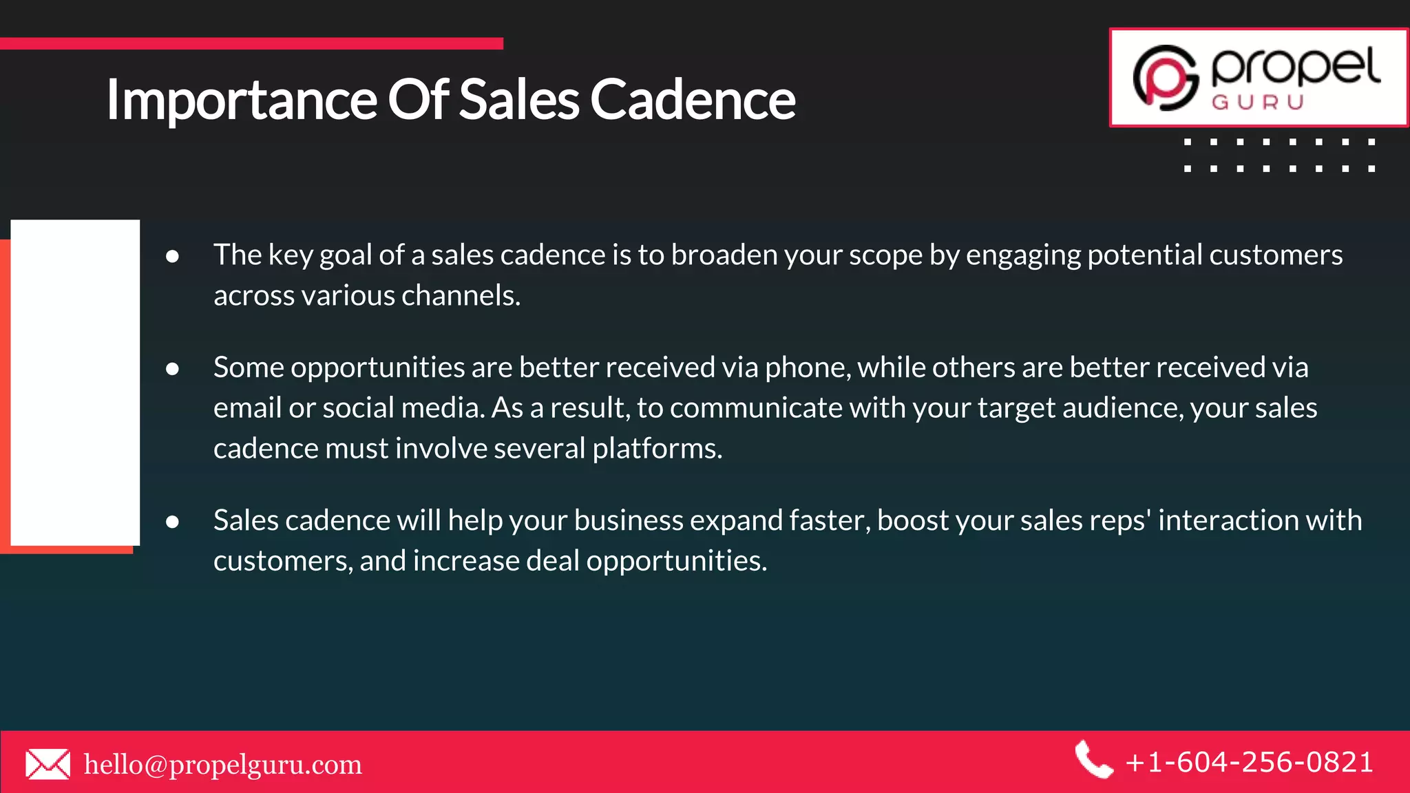 Sales Prospecting Cadence - The Guru's Mantra | PPTX