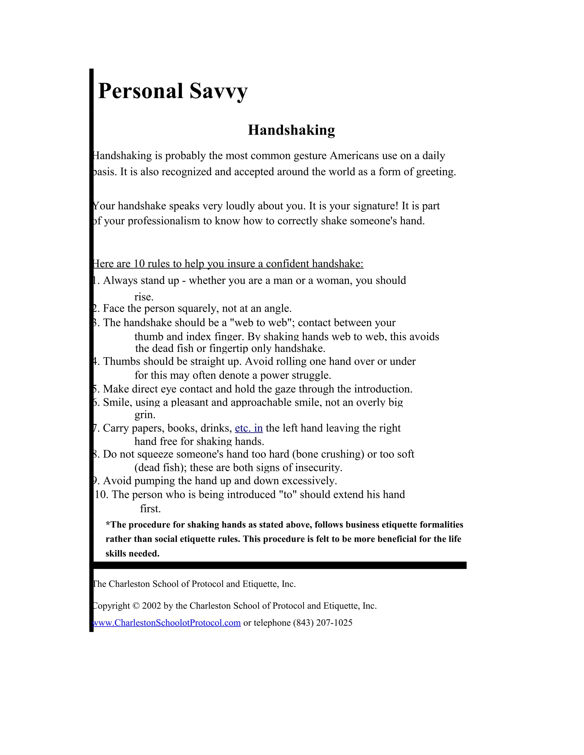Sales protocal and etiquette | DOC