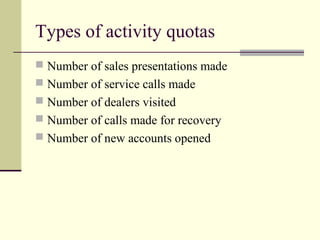 Sales quota and sales territory | PPT