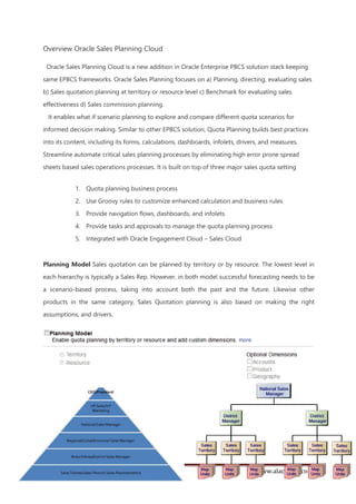 Oracle Sales Quotation Planning | PDF