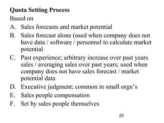 Sales quotas | PPT