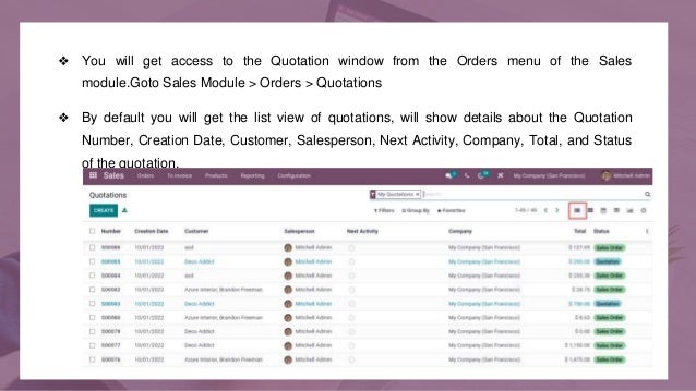 Sales Quotation from Odoo 15 Sales | PPTX