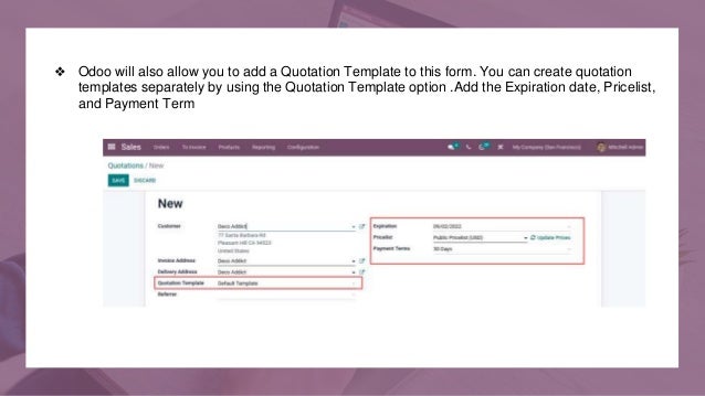 Sales Quotation from Odoo 15 Sales | PPTX