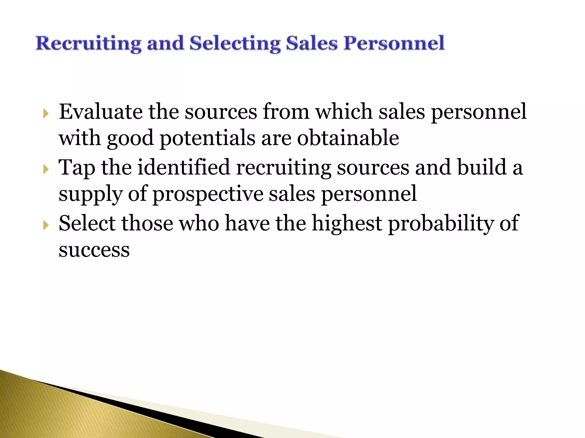 Sales recruitment | PPT
