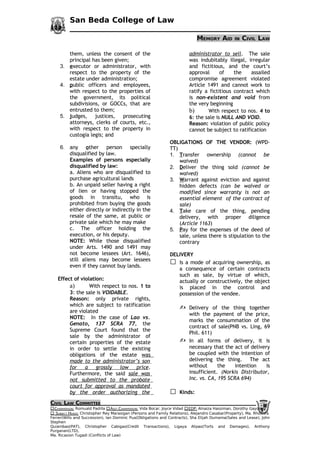 Sales san beda college of law | PDF