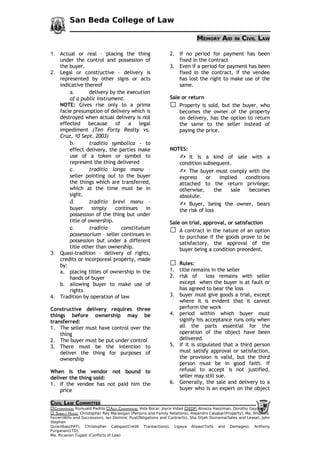 Sales san beda college of law | PDF