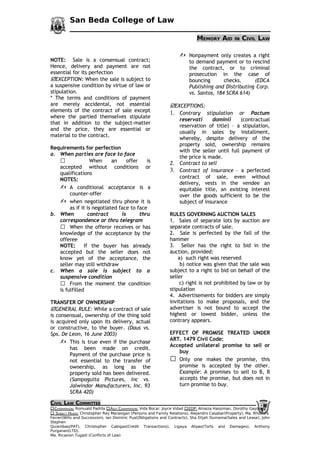 Sales san beda college of law | PDF
