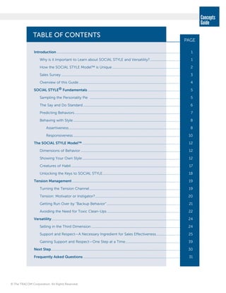 Sales self perception social style & versatility profile | PDF