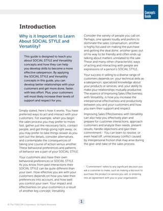 Sales self perception social style & versatility profile | PDF
