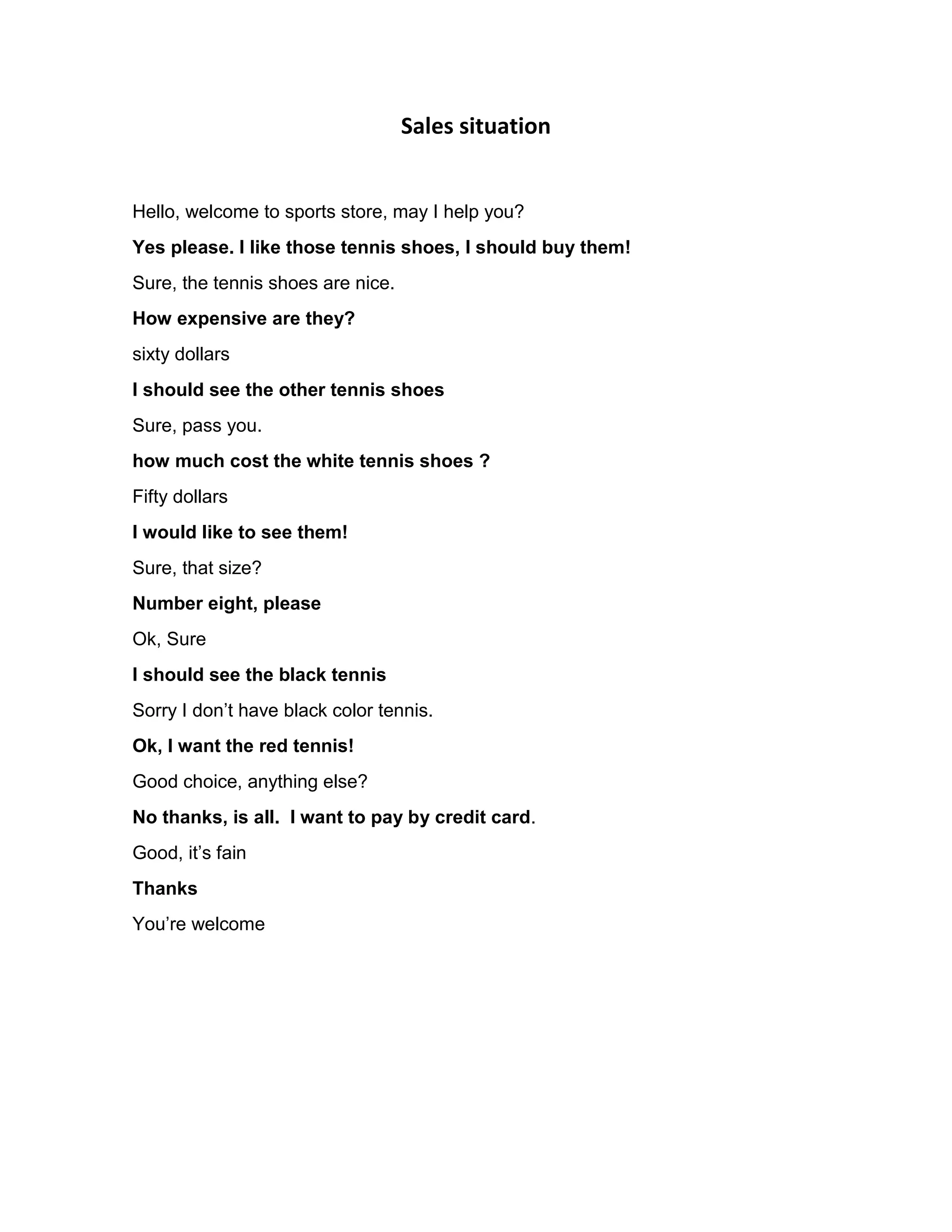 Sales situation | PDF