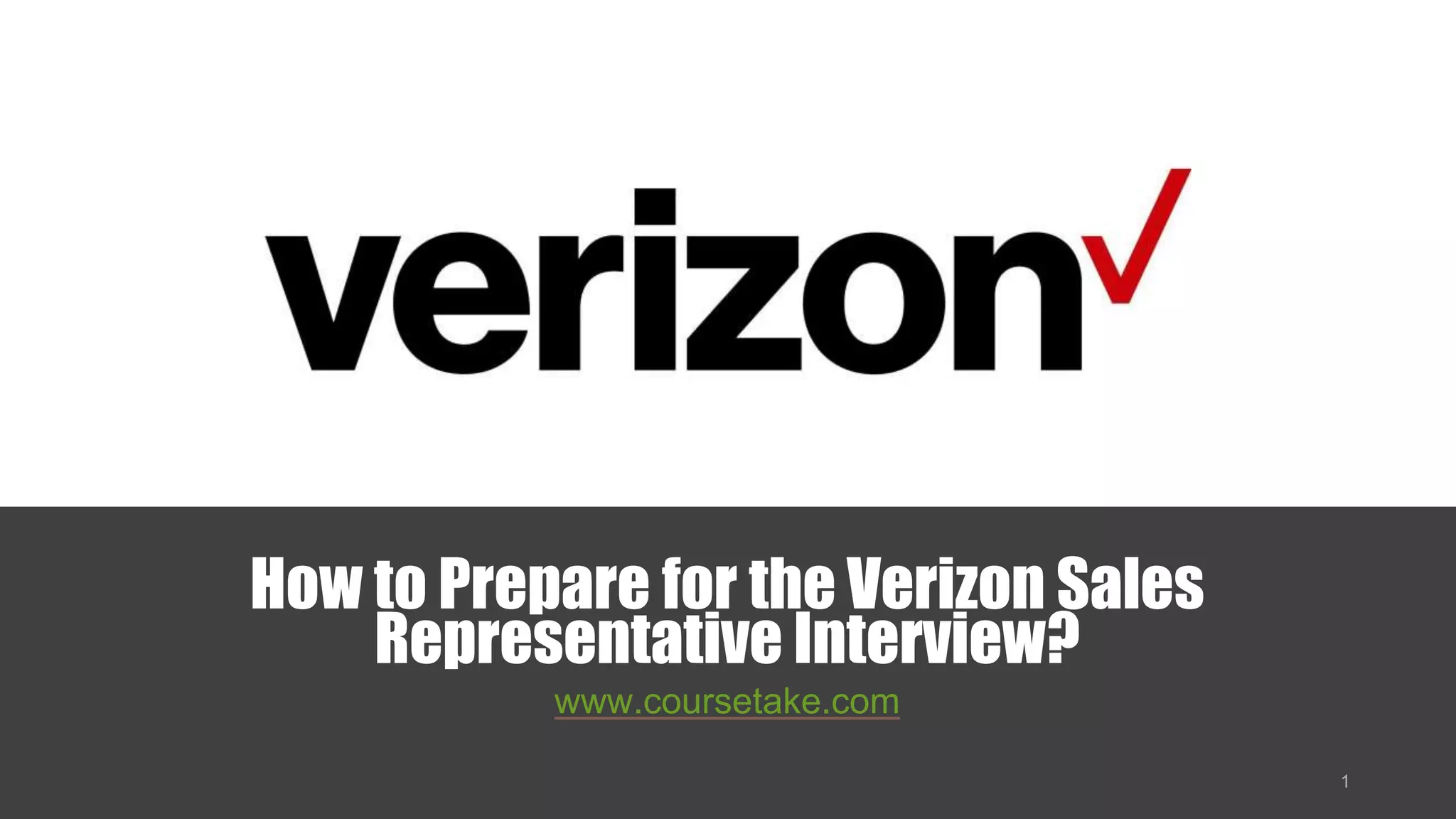 How to Prepare for the Verizon Sales Representative Interview? | PPTX