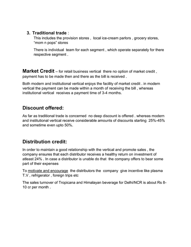 Sales strategy pepsi tropicana | PDF | Sales | Business
