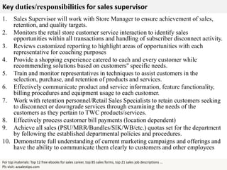 Sales supervisor | PPTX | Resume Writing and Advice | Job Search