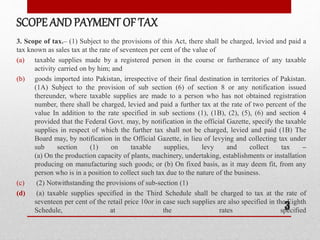 Scope And Payment of tax sales Tax Act 1990 | PPTX