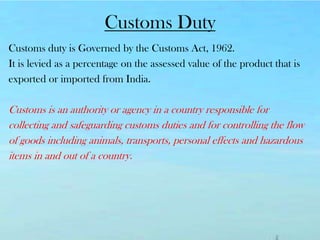 Sales tax and customs duty | PPTX