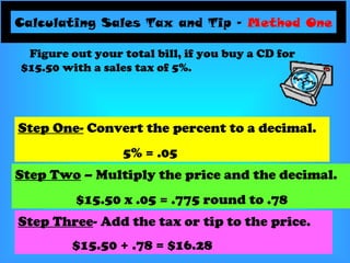 Sales tax and tip powerpoint | PPT
