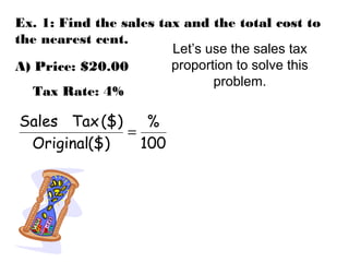 Sales Tax and Total Cost | PPT