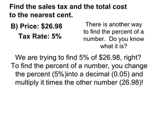Sales Tax and Total Cost | PPT