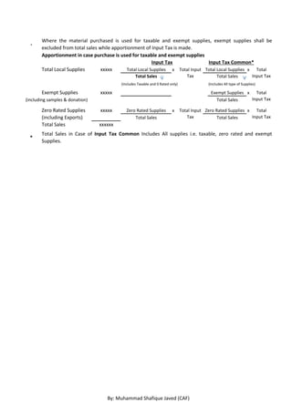Sales tax numerical format,Comprehensive format for sales tax numerical ...