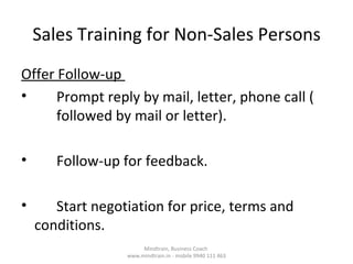 Sales training for non sales persons | PPT
