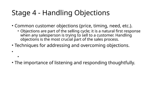 Sales Cycle and Negotiation Training outline | PPT
