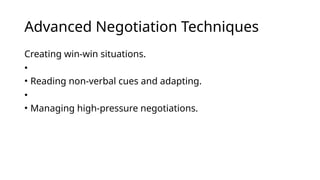 Sales Cycle and Negotiation Training outline | PPT