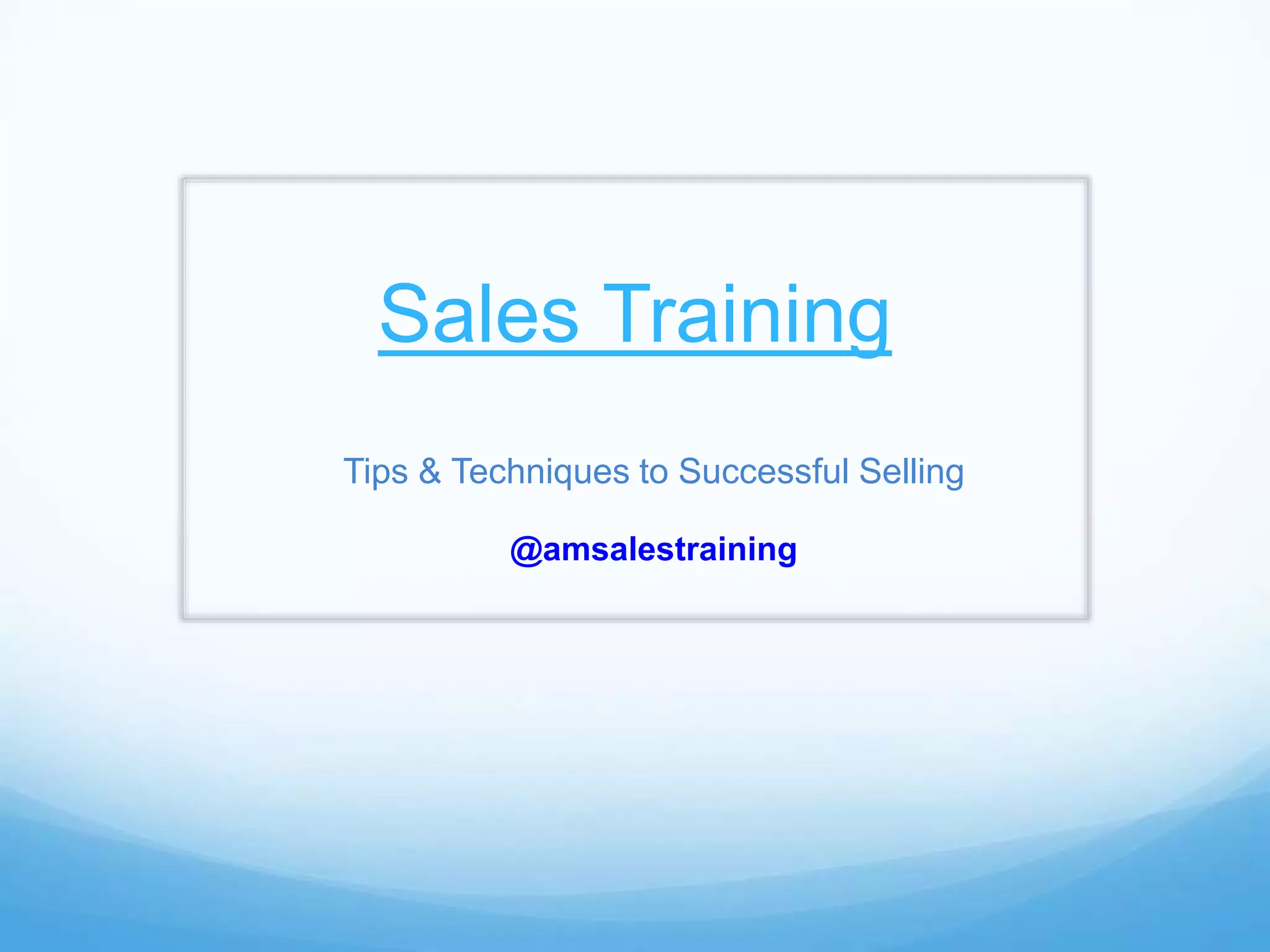 Sales Training | PPT