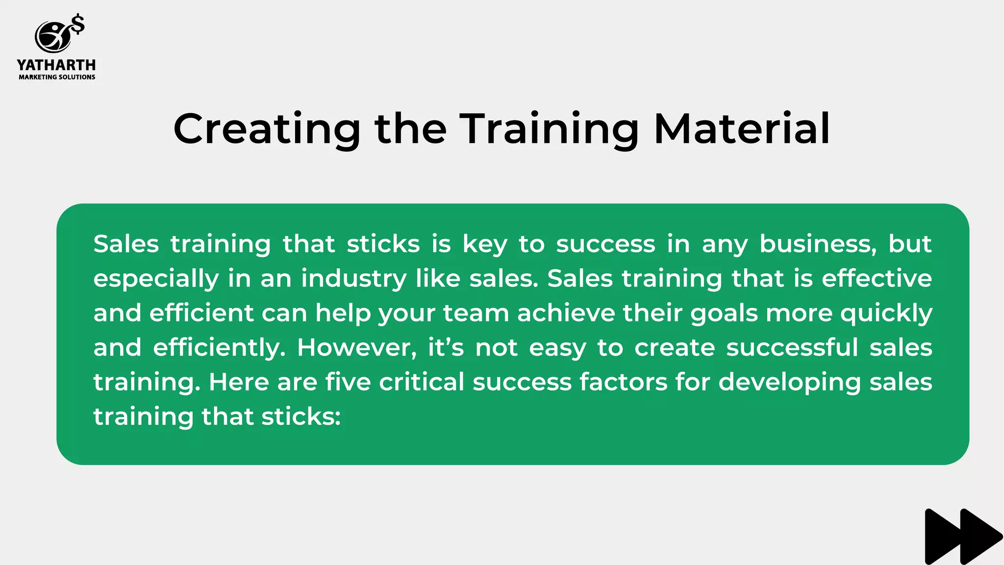 Sales Training That Sticks Five Key Success Factors | PDF