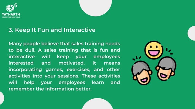 Sales Training That Sticks Five Key Success Factors | PPT