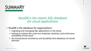 Introduction to NuoDB - March 2018 | PPT