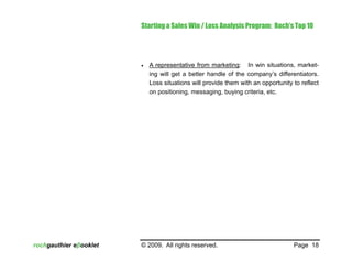 Sales win loss analysis - Increase your sales closure ratio by 10% in ...