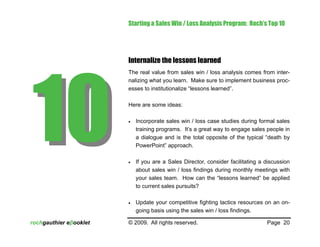 Sales win loss analysis - Increase your sales closure ratio by 10% in ...