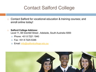 Salford college provides best in class management courses in Adelaide ...