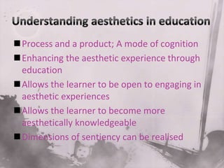 Aesthetic development in higher education: An interdisciplinary ...