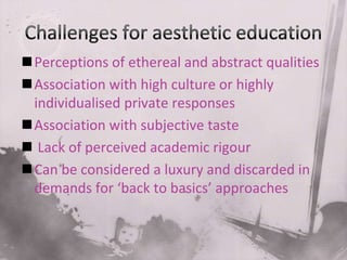 Aesthetic development in higher education: An interdisciplinary ...
