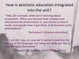 Aesthetic development in higher education: An interdisciplinary ...