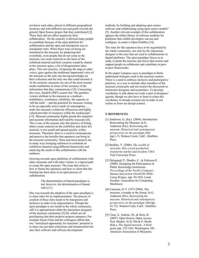 Openness, Inclusion and Participation in Museums | DOC