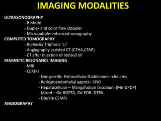 Imaging of Malignant Liver Lesions | PPTX