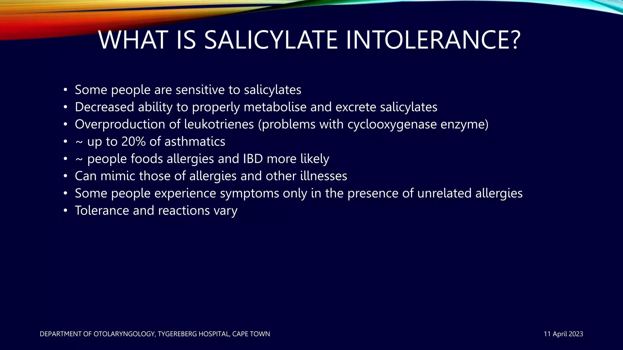 SALICYLATES IN ENT | PPTX | Ear, Nose and Throat Conditions | Diseases ...