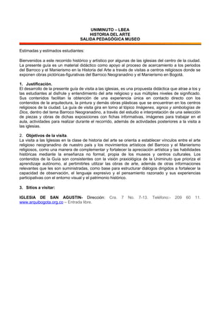 Salida pedagogica iglesias museo | DOC