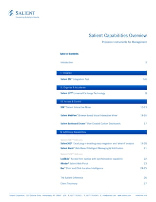 Salient capabilities | PDF