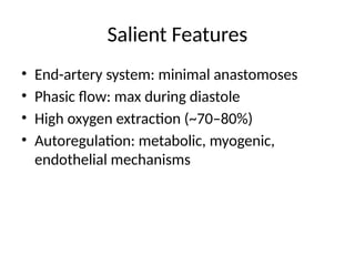 Salient features of coronary circulation | PPTX
