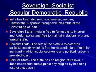 Salient features of the Indian Constitution | PPT