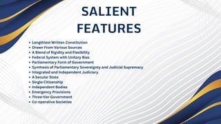 Salient Features of Constitution of India | PPT