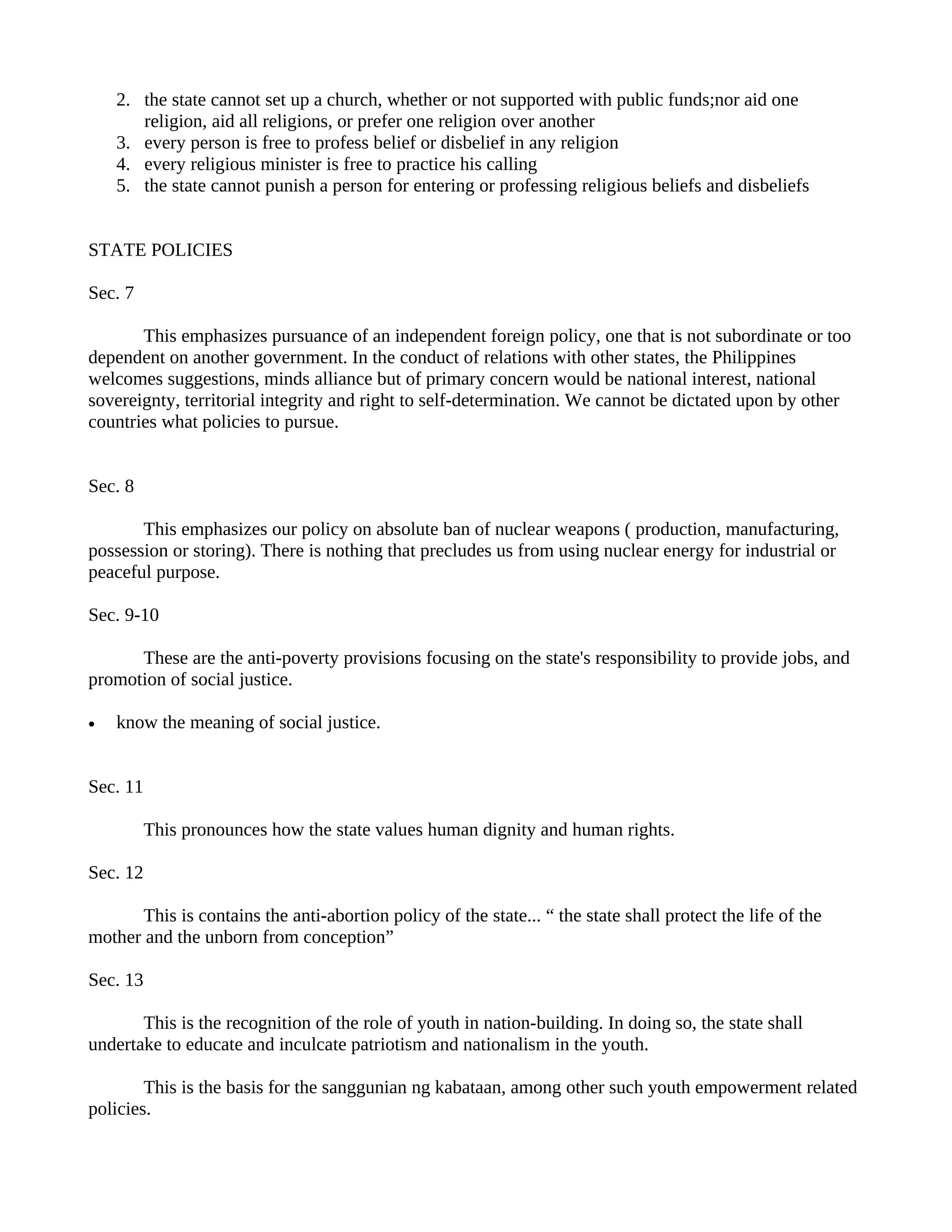 Salient features of art 2 | DOC