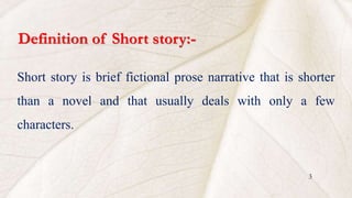 Salient features of a short story | PPTX