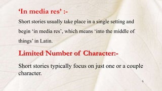 Salient features of a short story | PPTX