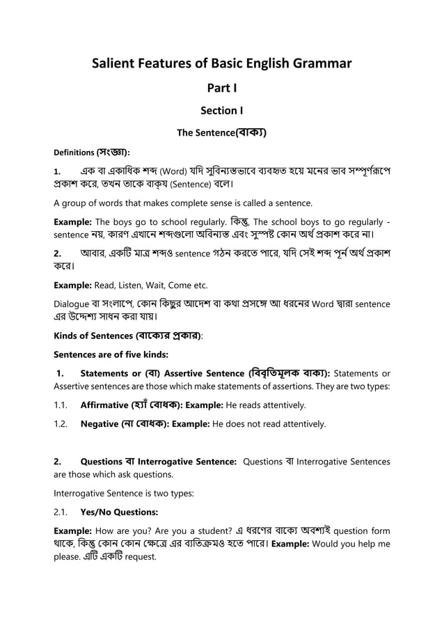 Salient Features of Basic English Grammar.docx