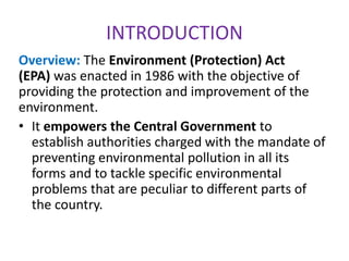 Salient features of Environment protection Act 1986.pptx